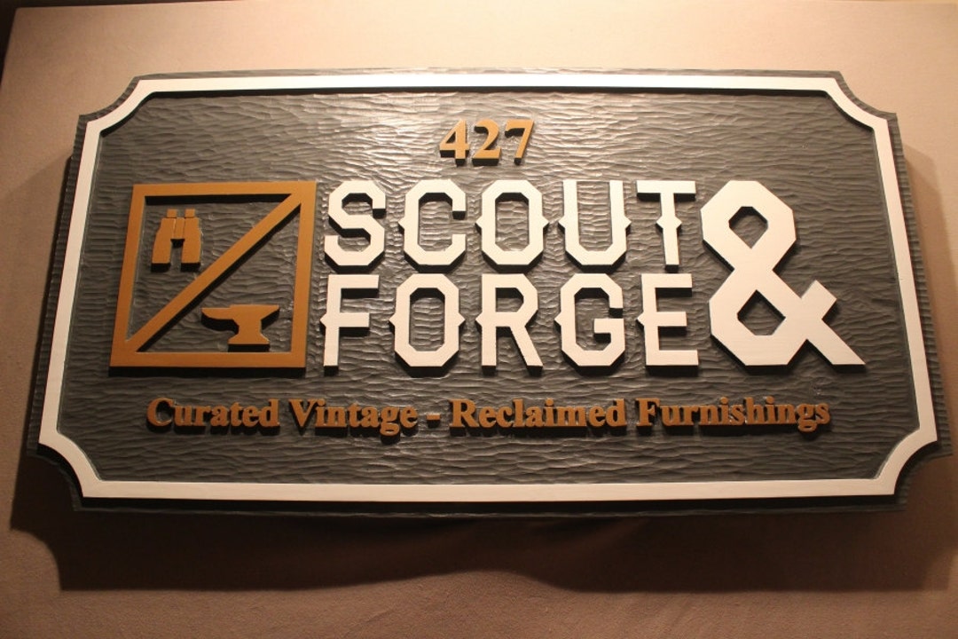 COMPANY LOGO SIGN | Custom Wood Sign | Small Business Sign | Store Sign ...