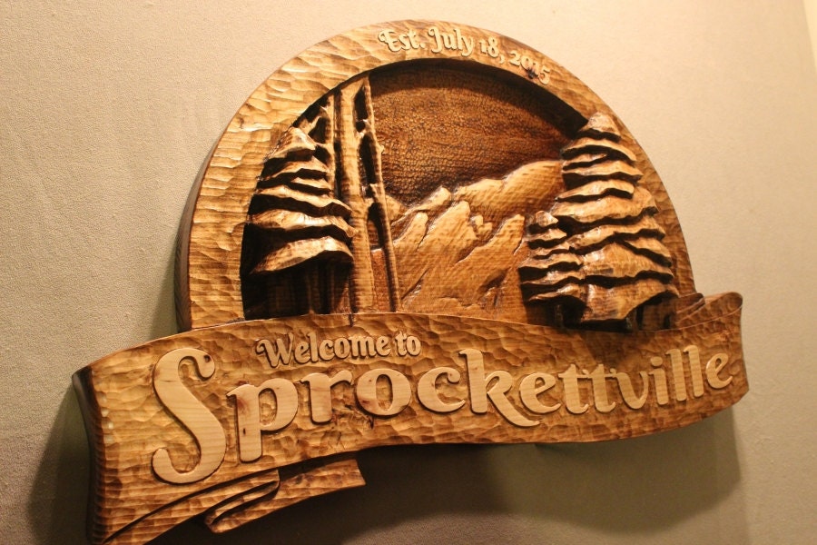 RUSTIC CABIN SIGN | Hand Carved Signs | Hand Made Signs | Personalized ...