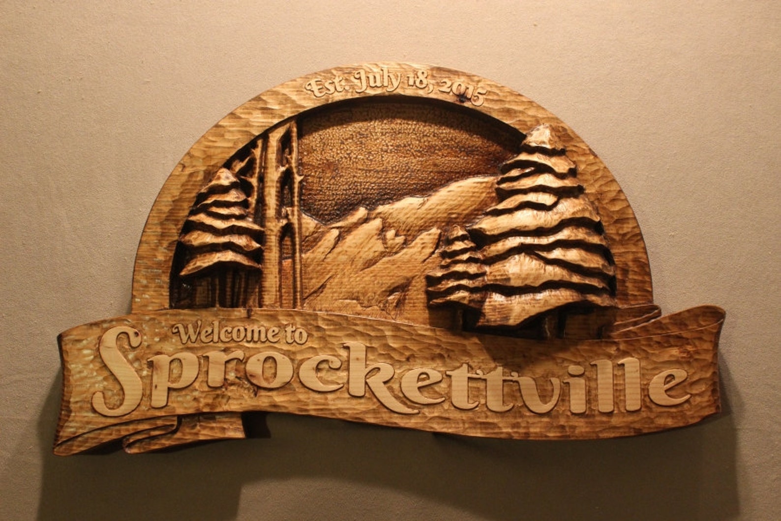 RUSTIC CABIN SIGN | Hand Carved Signs | Hand Made Signs | Personalized ...