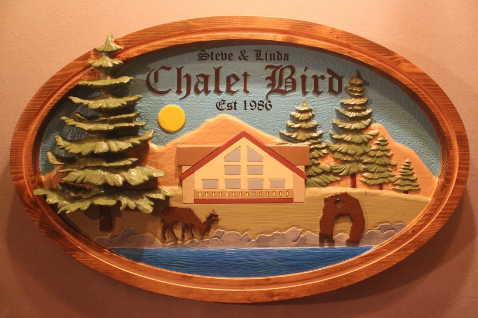 VACATION HOME SIGN | Hand Carved Sign | Carved Wooden Sign | Cabin Sign ...
