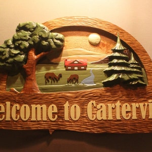 FAMILY NAME SIGNS | Rustic Wood Signs | Hand Carved Signs | Carved ...