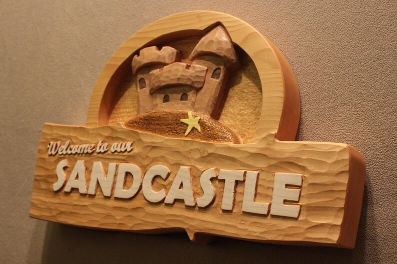BEACH HOUSE SIGN | Sandcastle Sign | Coastal Sign | Nautical Sign ...