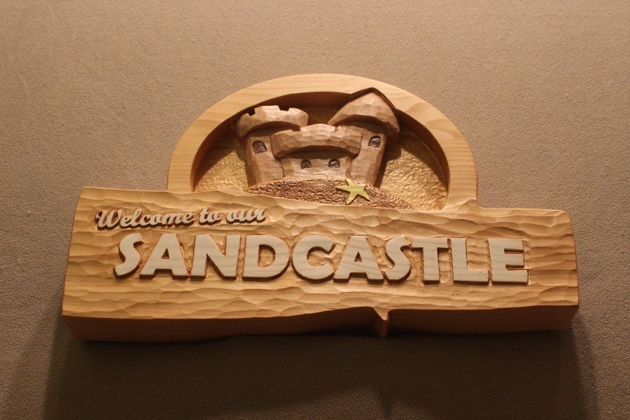 BEACH HOUSE SIGN | Sandcastle Sign | Coastal Sign | Nautical Sign ...