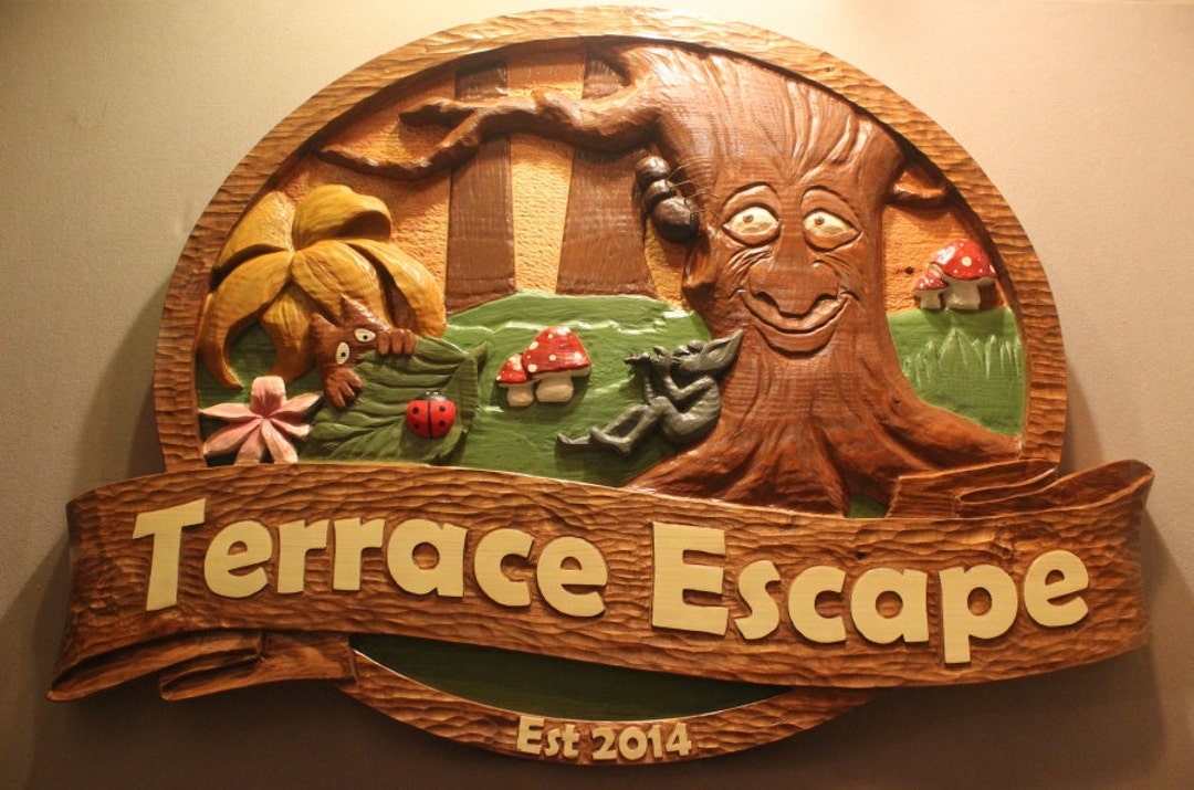 WHIMSICAL FAIRY SIGN | Hand Carved Signs | Hand Made Signs | Rustic ...