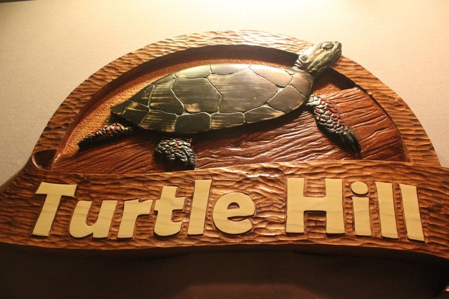 CARVED TURTLE SIGN | Hand Carved Signs | Hand Made Signs | Carved ...