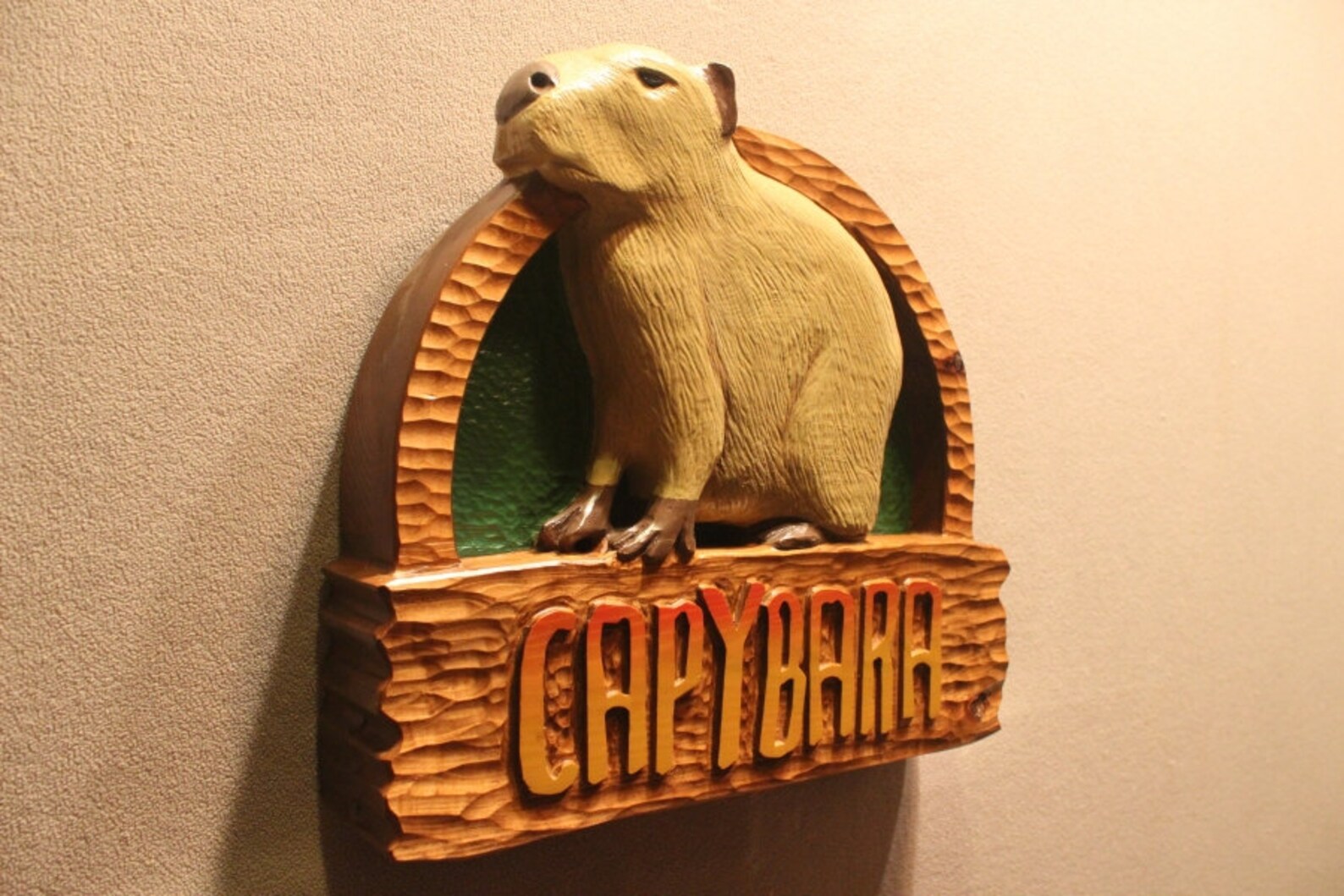 ZOO EXHIBIT SIGNS | Capybara Sign | Unique Animal Signs | Hand Carved ...