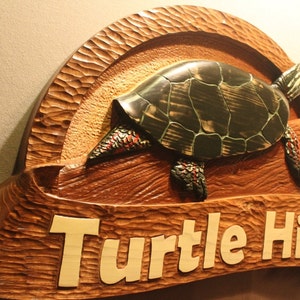 CARVED TURTLE SIGN | Hand Carved Signs | Hand Made Signs | Carved ...