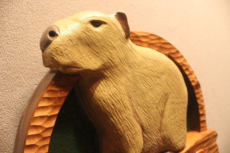 ZOO EXHIBIT SIGNS | Capybara Sign | Unique Animal Signs | Hand Carved ...
