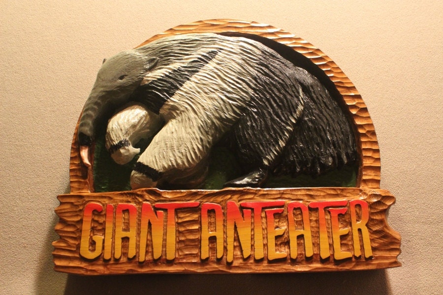 ZOO EXHIBIT SIGN | Display Signs | Anteater Sign | Unique Animal Sign ...