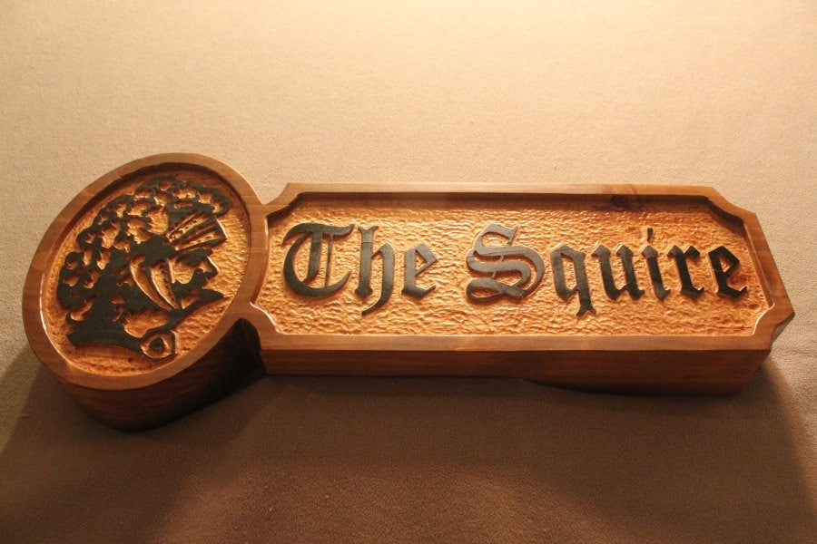 CUSTOM LOGO SIGN | Hand Carved Sign | Hand Made Sign | Carved Wooden ...