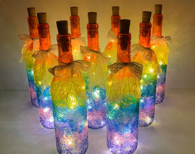 Featured listing image: Rainbow lighted bottles