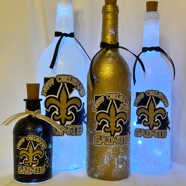 New Orleans Saints Wine Bottle - Etsy