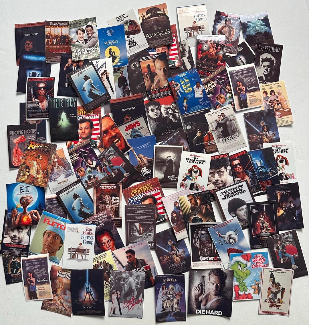 80's Movie Poster Stickers: Retro Film Mini Decals - Etsy UK