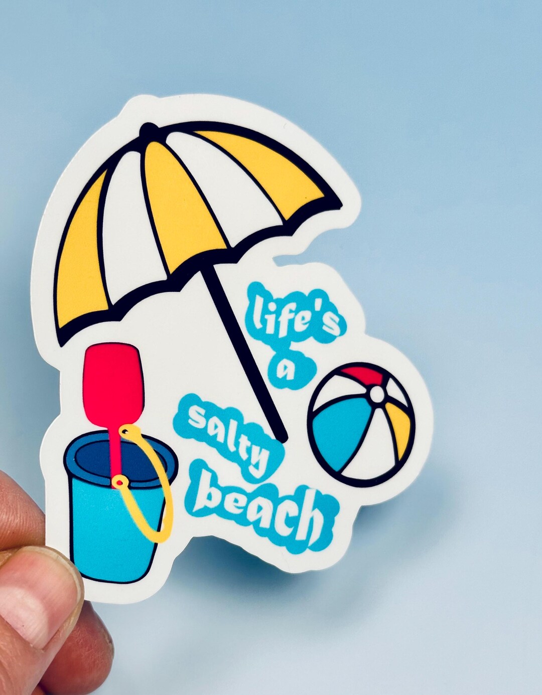 Beachy Stickers-lifes a Salty Beach-beachin-no One Likes a Shady Beach ...