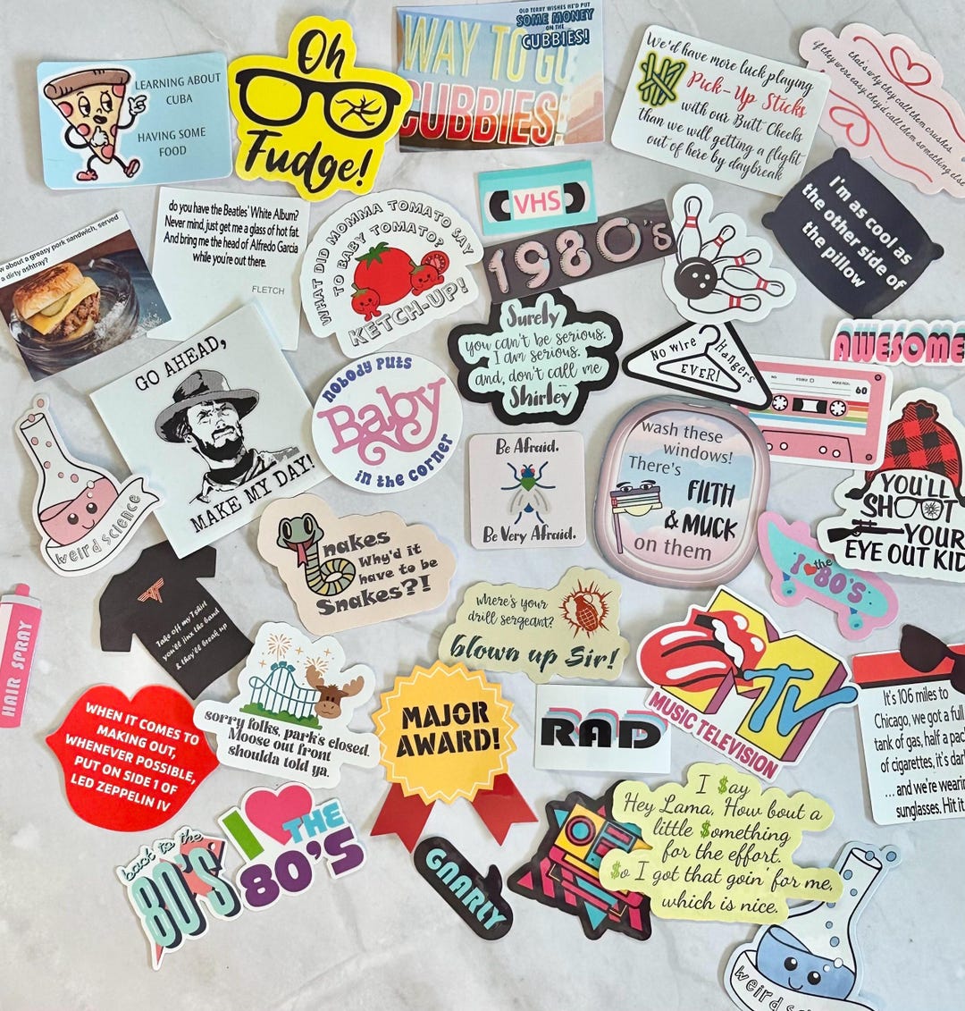 80’s Pop Culture Random Movie Quotes & I Heart the 80’s Theme Vinyl ...