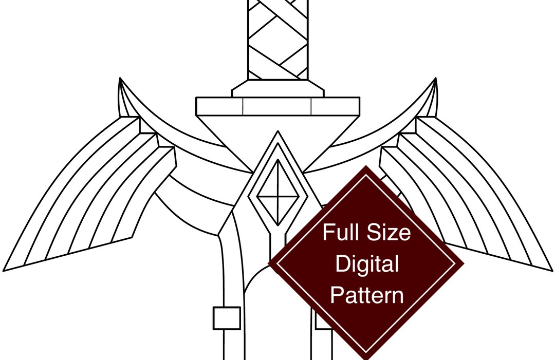 Full Size Master Sword Legend of Zelda Breath of the Wild Downloadable ...
