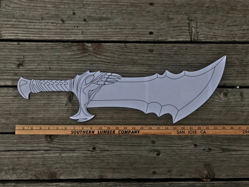 Kratos Blades Of Chaos God Of War Full Size Pattern Etsy