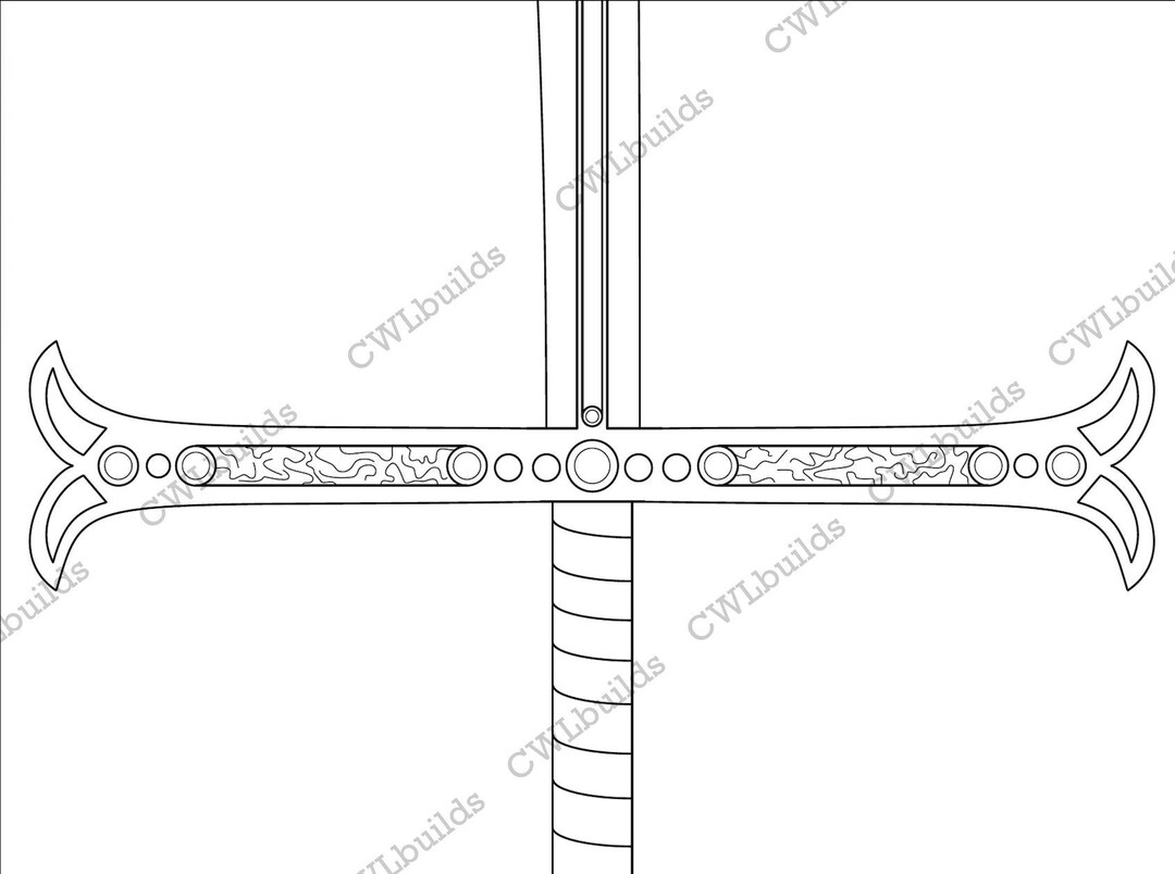 Yoru Dracule Mihawk Black Blade Sword From One Piece Digital ...