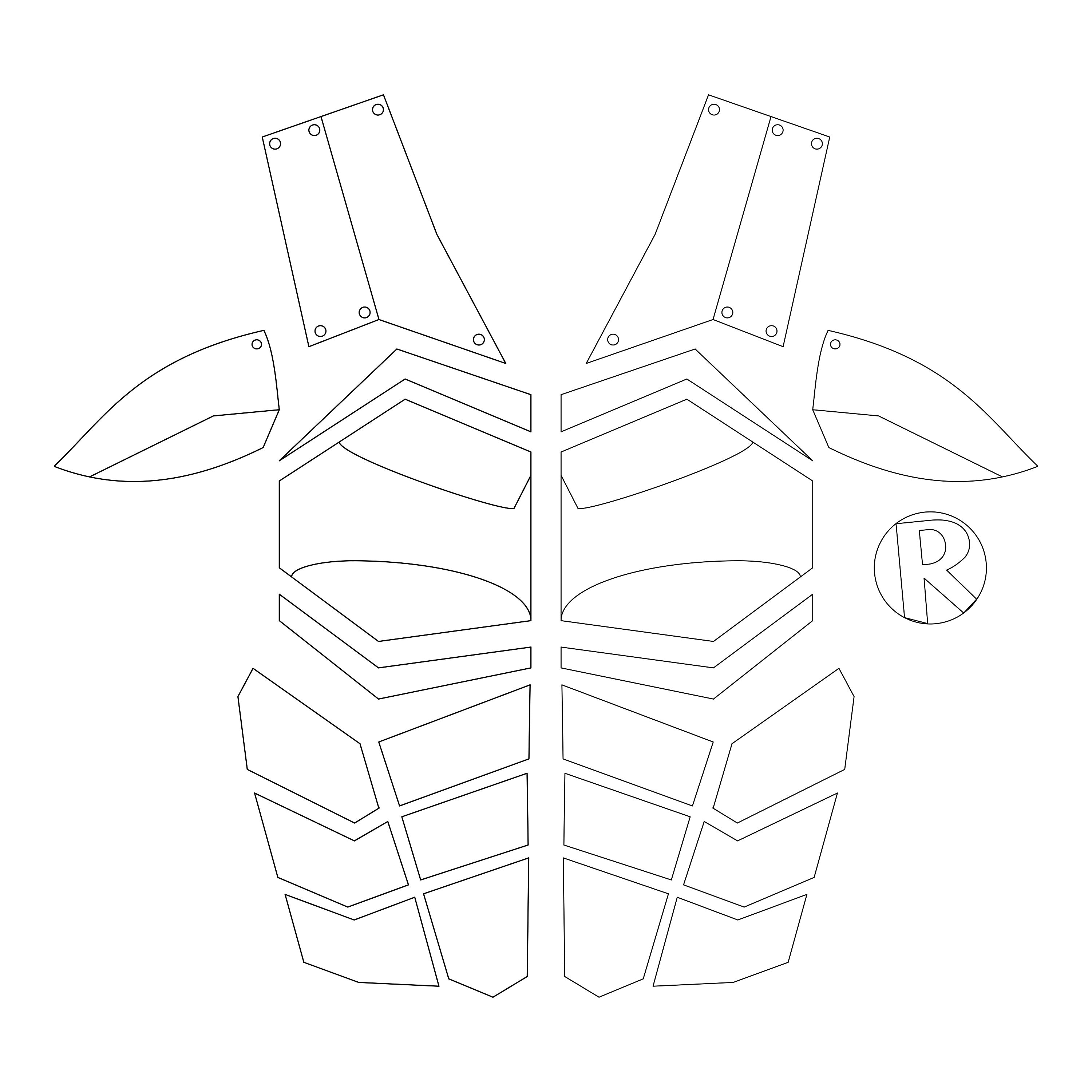 Robin and Red Hood Chest Armor Digital Pattern - Etsy