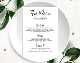 Hand lettered menu | Etsy