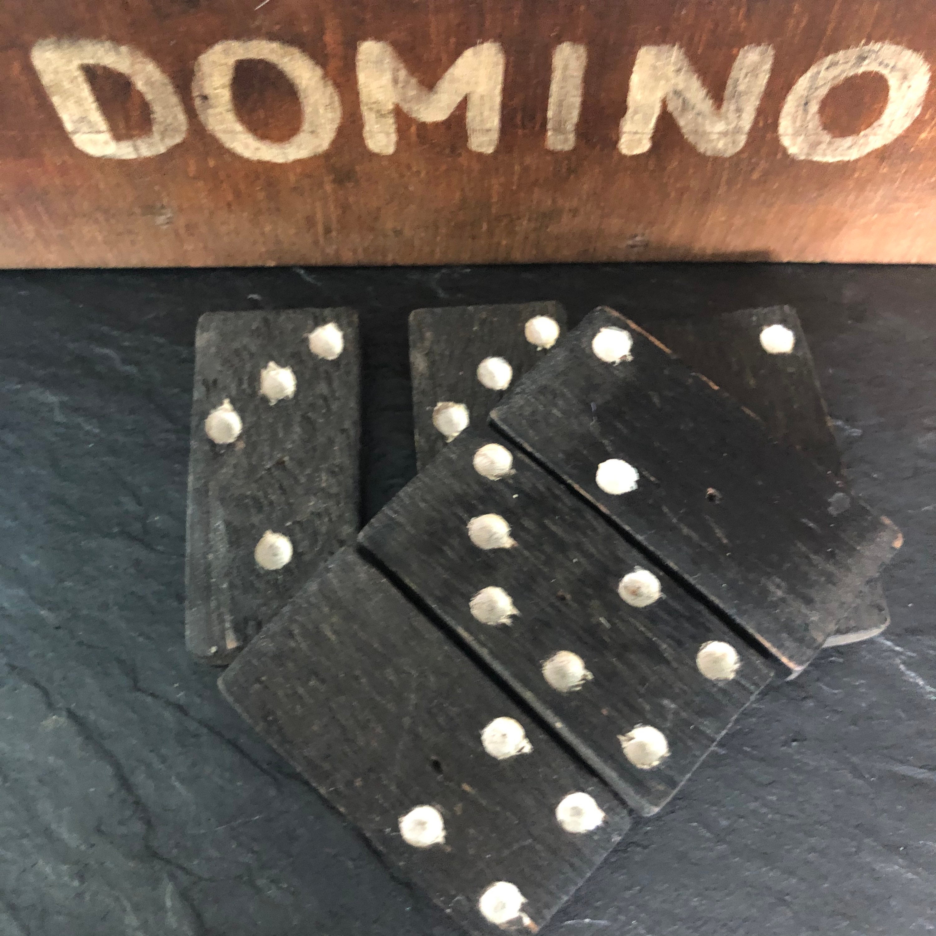 Vintage dominoes. Handmade wooden domino box. Handmade wooden | Etsy