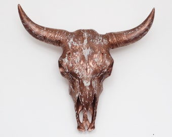 Painted cow skull | Etsy