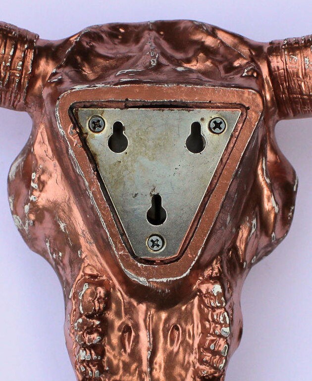 Stunning Copper Distressed Style Hand Painted Faux Cow Skull | Etsy