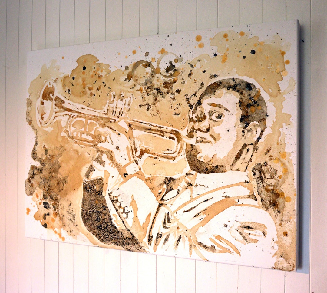 Portrait of Louis Armstrong, Original Painting - Etsy