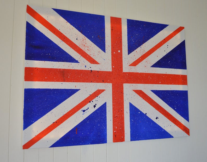 Tableau lumineux LED 'Drapeau anglais Union Jack London', décoration ...