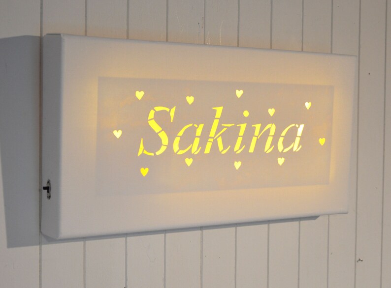 Led Canvas Art Name or Word Customizable Wall Decoration - Etsy