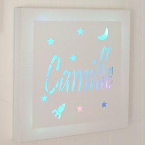 Led Canvas Art Name or Word Customizable, Wall Decoration - Etsy