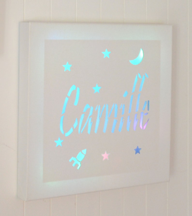 Led Canvas Art Name or Word Customizable Wall Decoration - Etsy