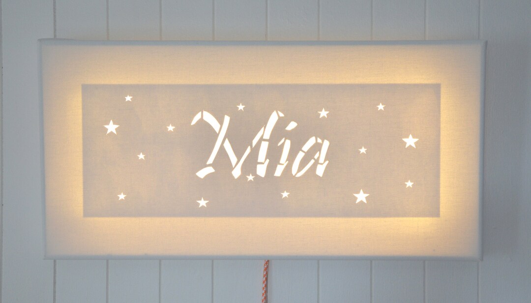 Led Canvas Art Name or Word Customizable Wall Decoration - Etsy