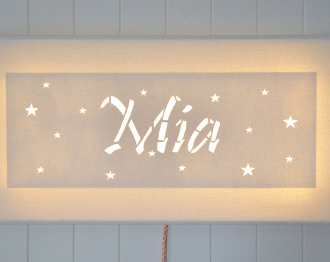 Led Canvas Art Name or Word Customizable, Wall Decoration - Etsy
