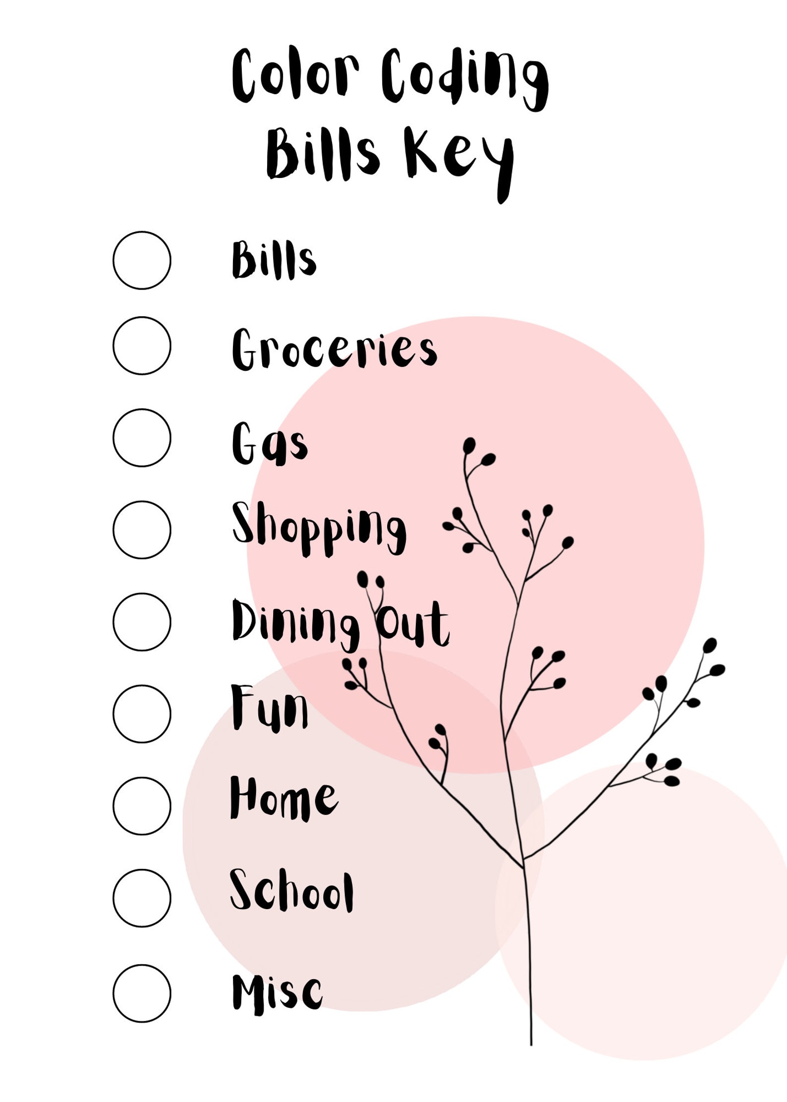 Color Coding for Your Planners and Journals - Etsy