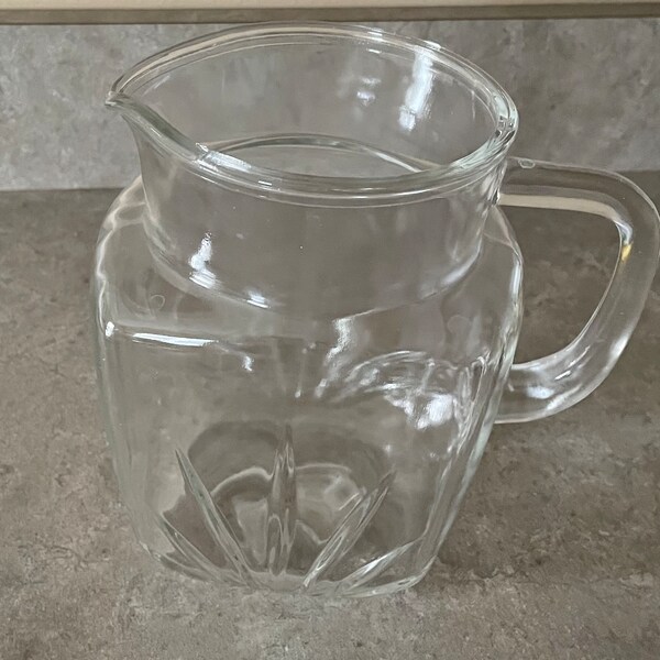 Clear Glass Pitcher - Etsy