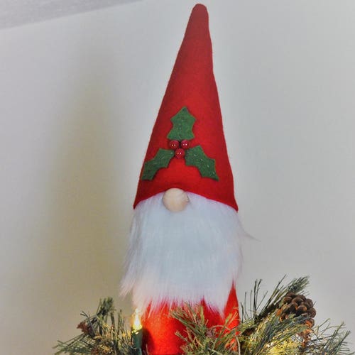 Gnome Christmas Tree Topper | Etsy