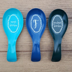 Personalized Spoon Rest - Monogram Spoon Holder - Mom / Grandma / Dad's ...
