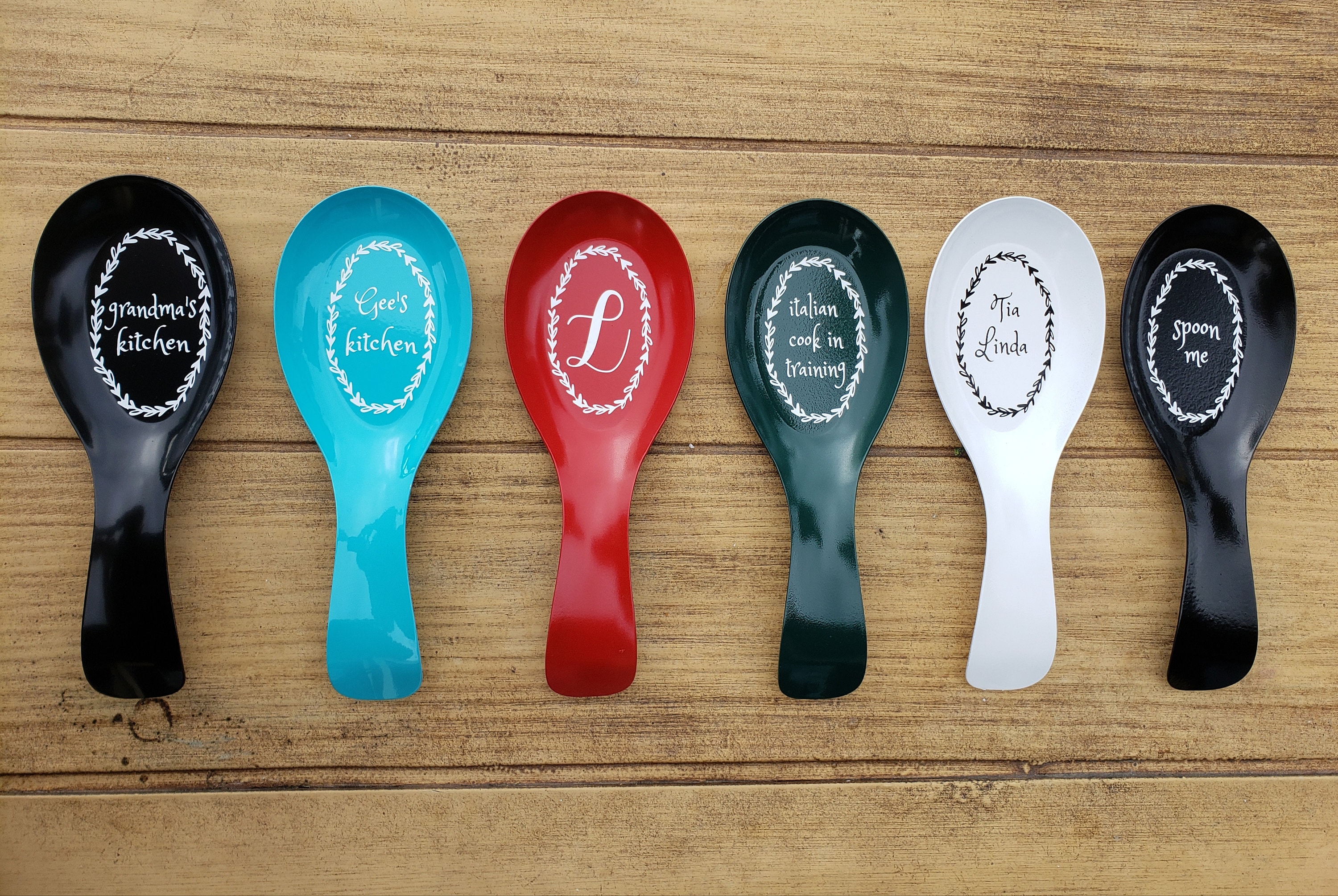 Personalized Spoon Rest Monogram Spoon Holder Mom / - Etsy Australia