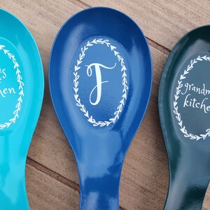 Personalized Spoon Rest - Monogram Spoon Holder - Mom / Grandma / Dad's ...