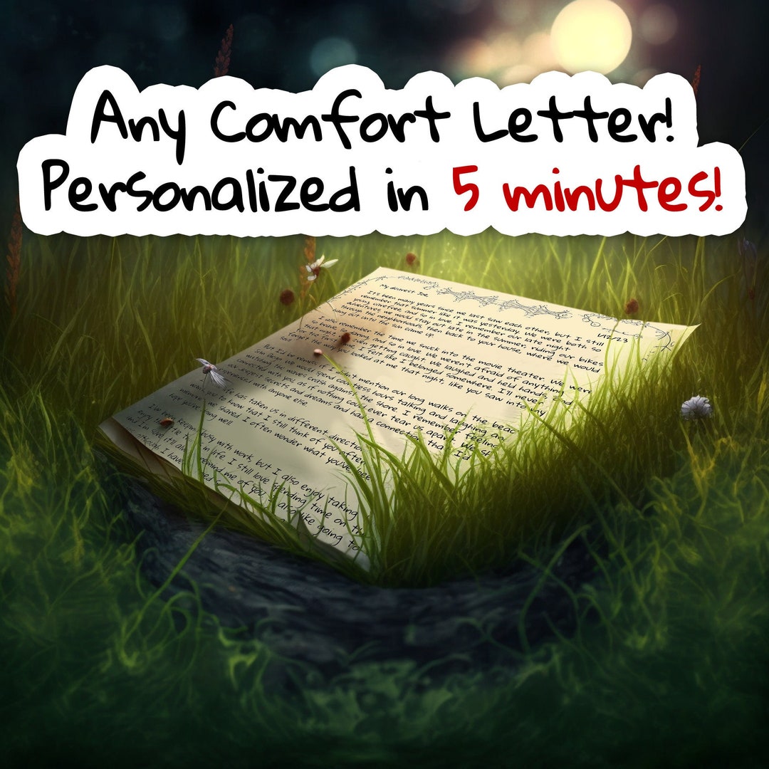 Personalized Letter From Your Favorite Comfort Character! Unlike All ...