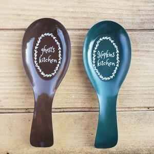 Personalized Spoon Rest - Monogram Spoon Holder - Mom / Grandma / Dad's ...