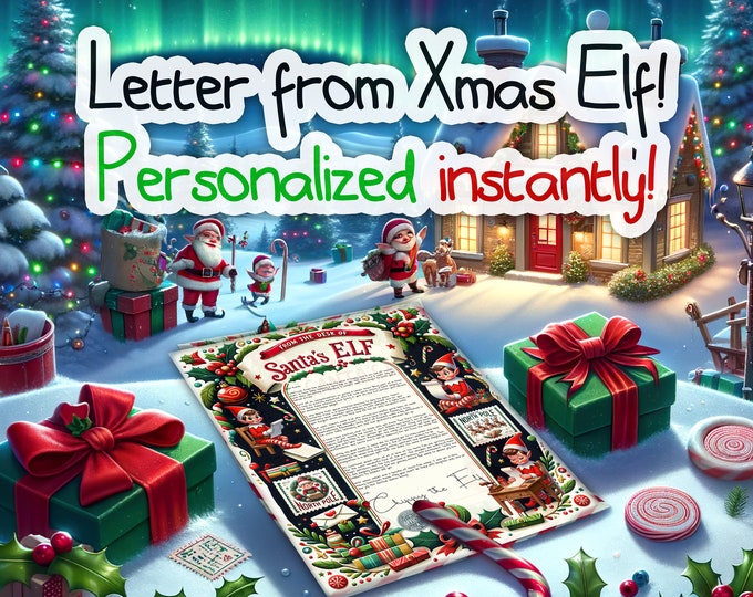Personalized Elf Letter for Kids, Instantly Download Your Custom Elf ...