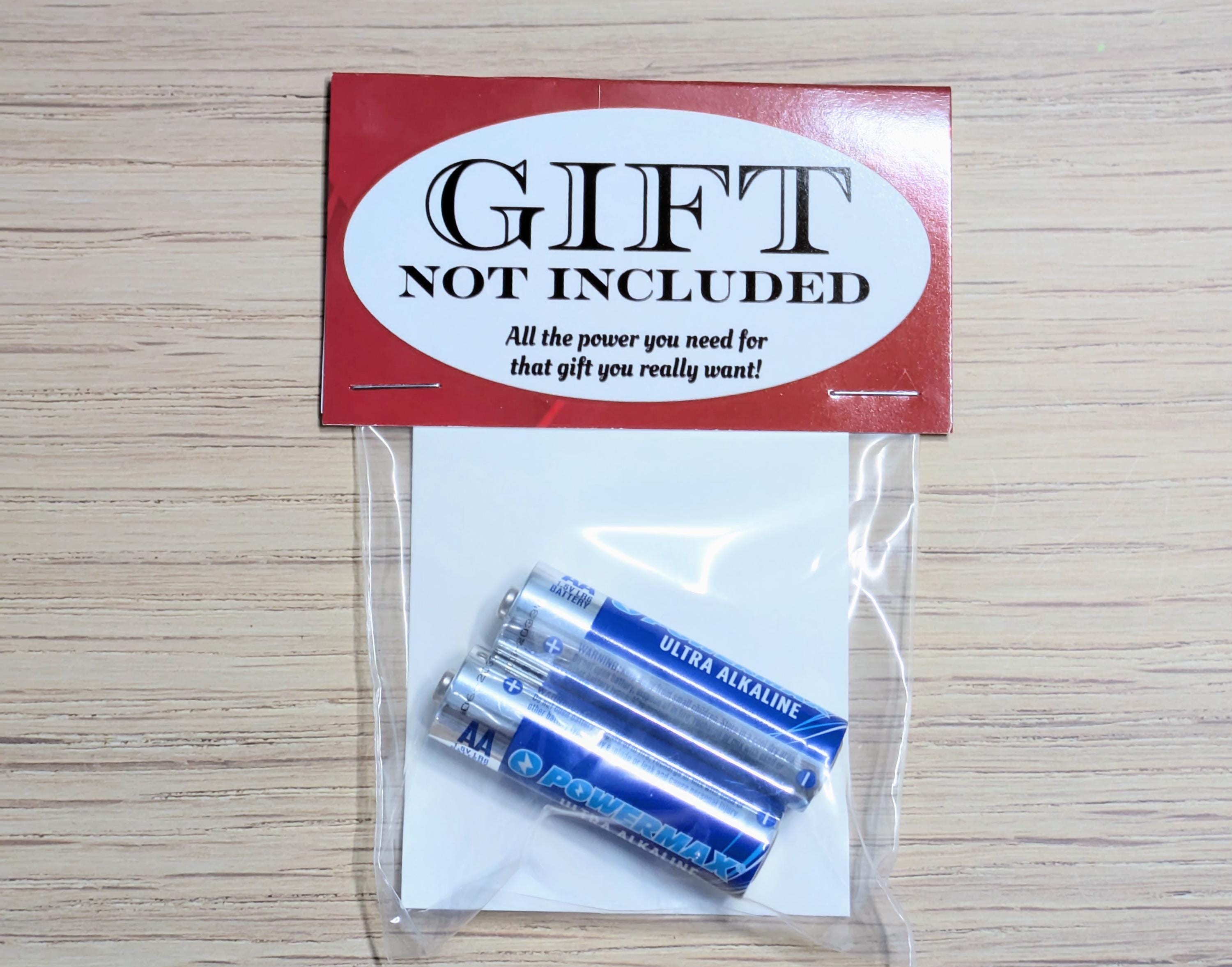 Gift Not Included Batteries Funny Gag Gift Stocking Stuffer - Etsy