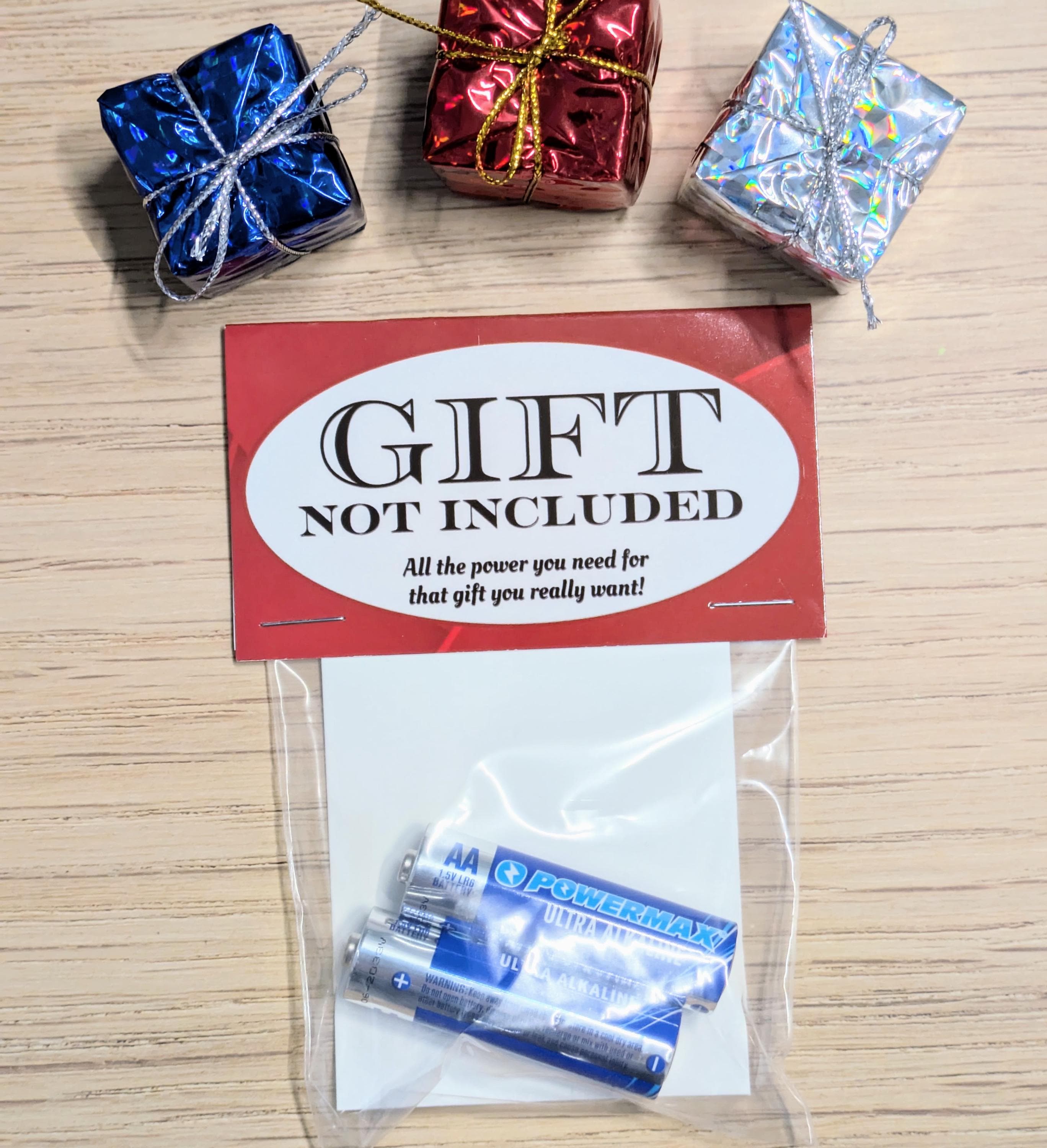 Gift Not Included Batteries Funny Gag Gift Stocking Stuffer - Etsy