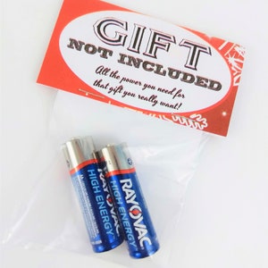 Gift Not Included Batteries Funny Gag Gift Stocking Stuffer - Etsy