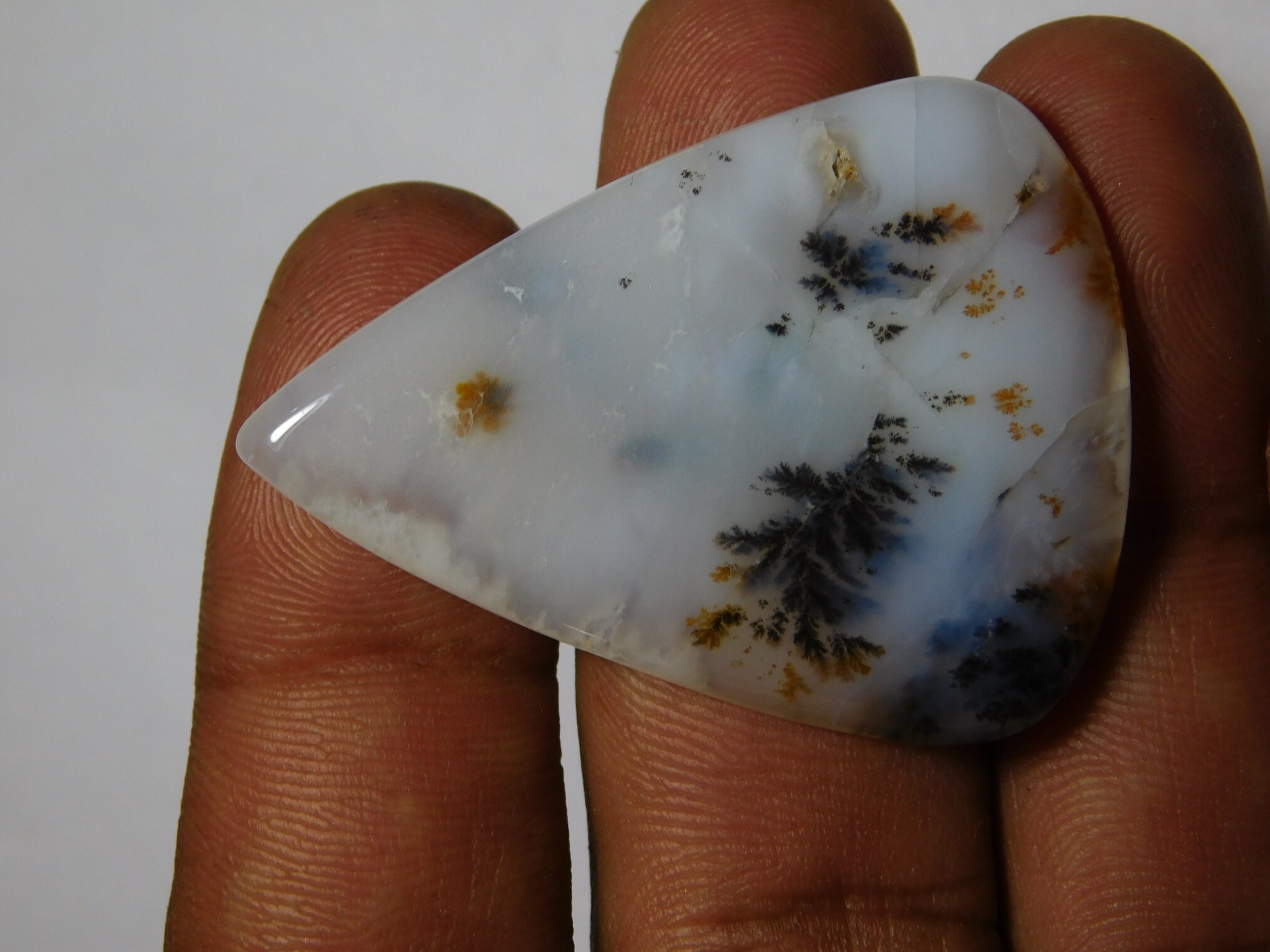 Natural Dendritic Moss Agate Cabochons Top Quality Dendritic - Etsy