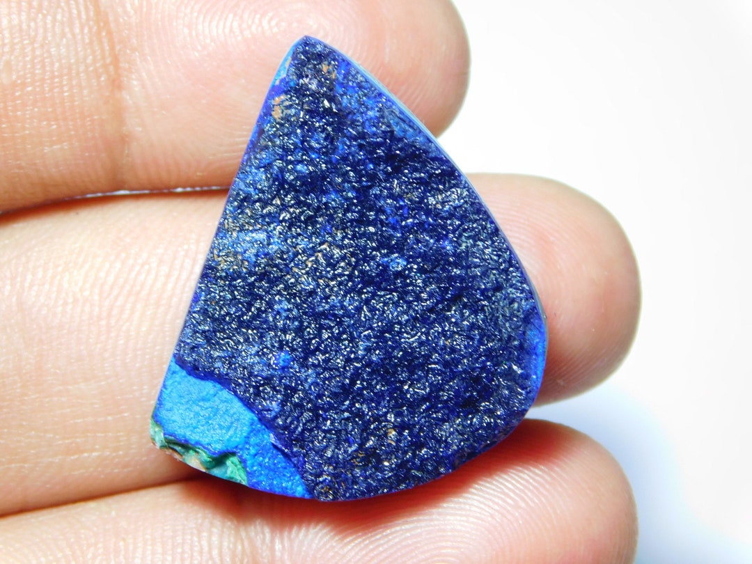Azurite Malachite Druzy Cabochon: Natural Loose Gemstone (46cts ...
