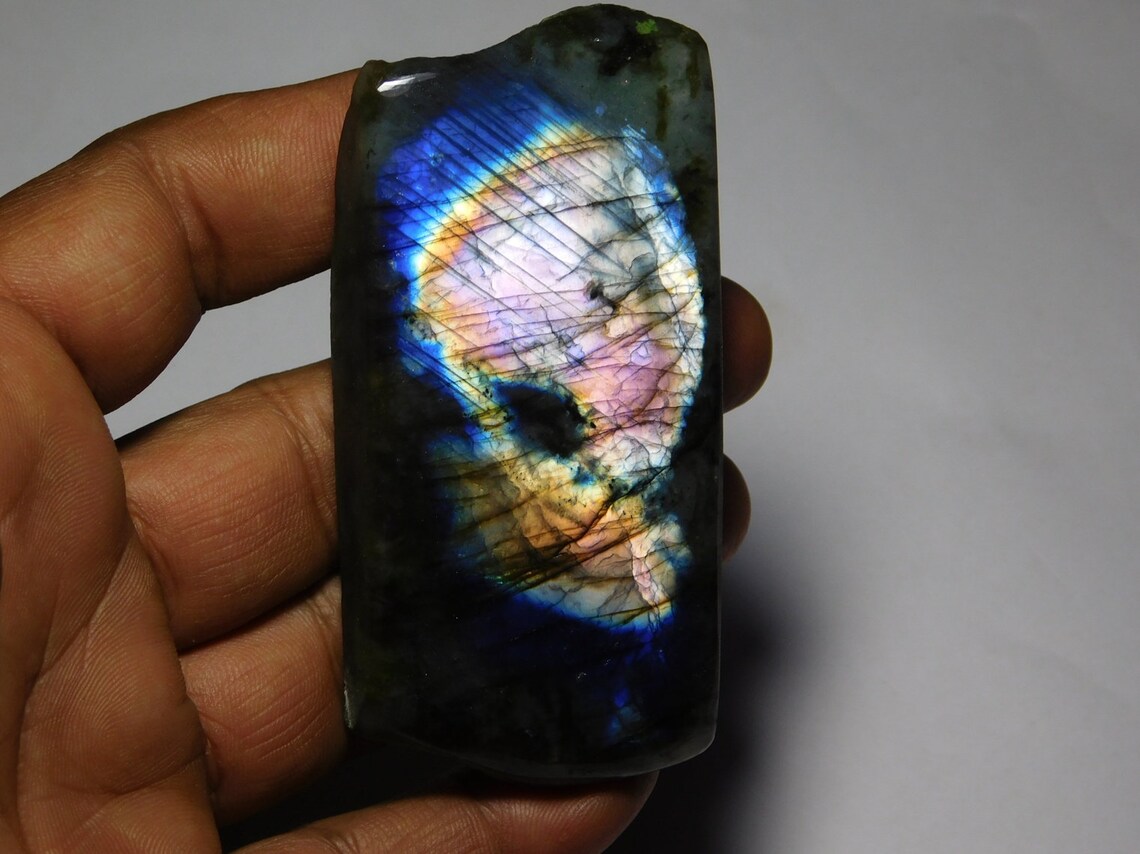 Rare Blue Labradorite Spectrolite Slice Blue Flasy Top - Etsy