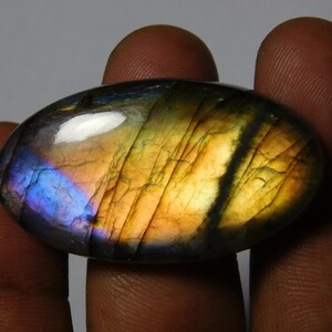 A Very Rare Purple Labradorite Spectrolite Cabochon, Gorgeous Purple ...